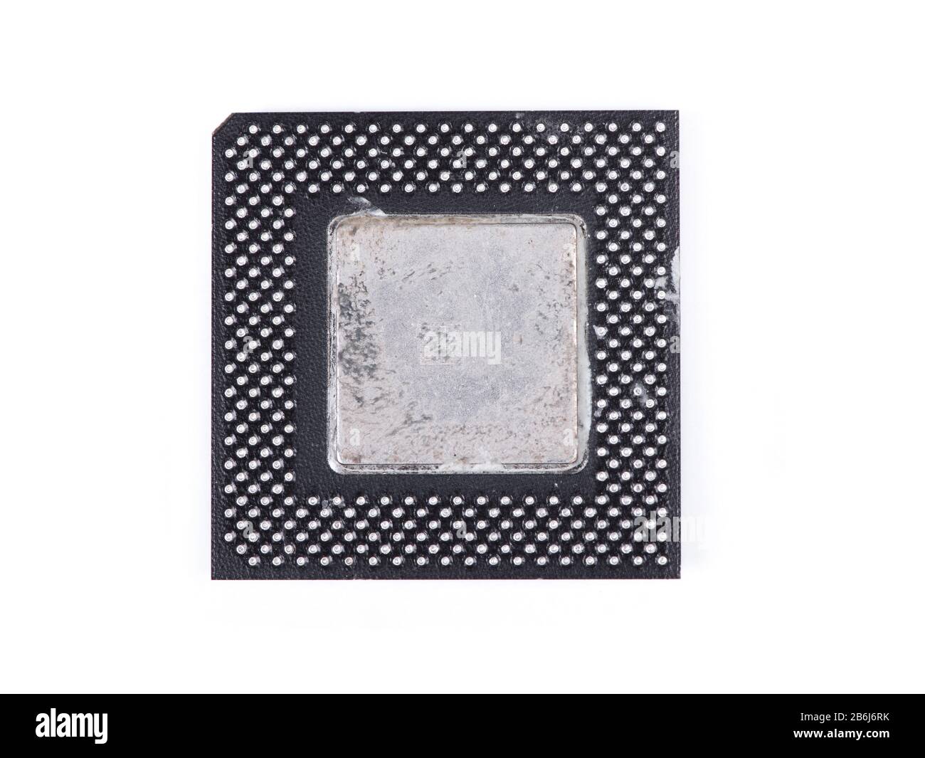 Old cpu processor isolated on white background Stock Photo - Alamy