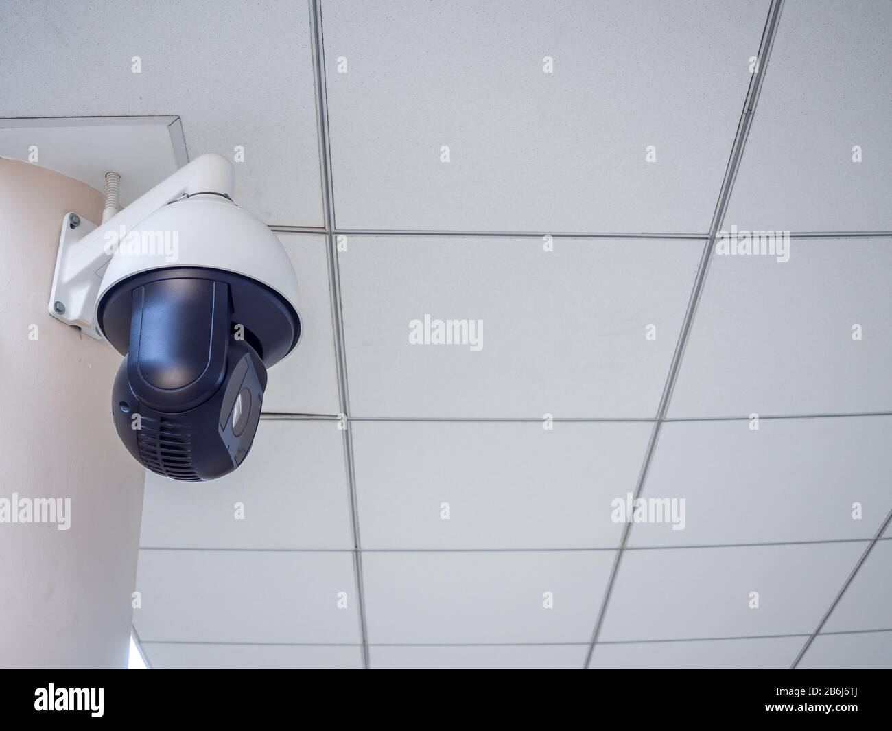Security Camera in terminal in airport with copy space. CCTV on ...