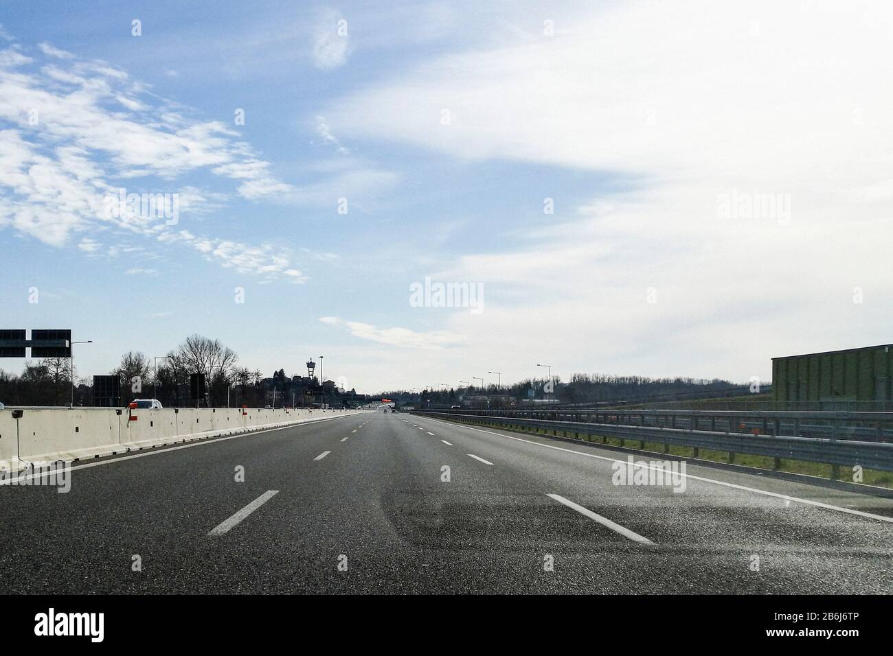 Italy, Lombardy, Milan-Como highway, deserted highway Stock Photo - Alamy