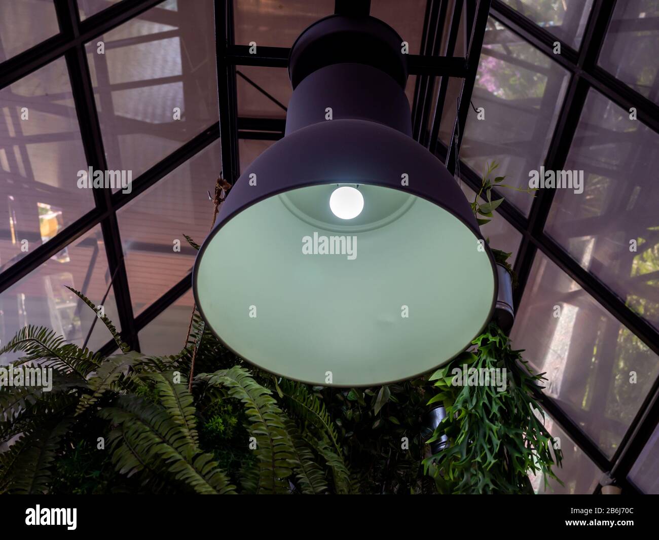Light bulb hanging from ceiling hi-res stock photography and images - Alamy