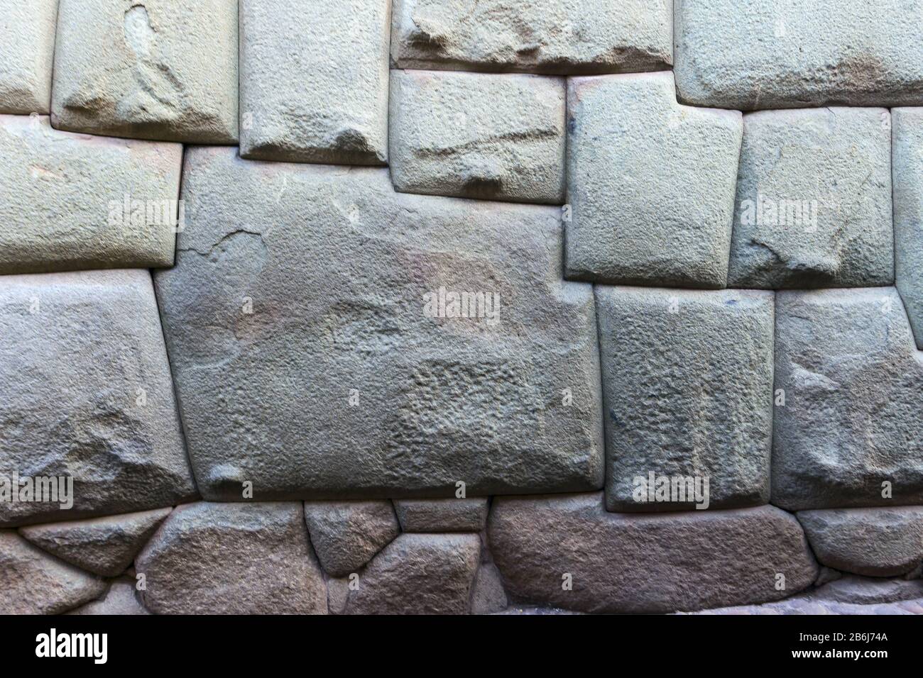 The famous twelve-sided Inca Stone wall on streets of Cusco, Peru Stock ...