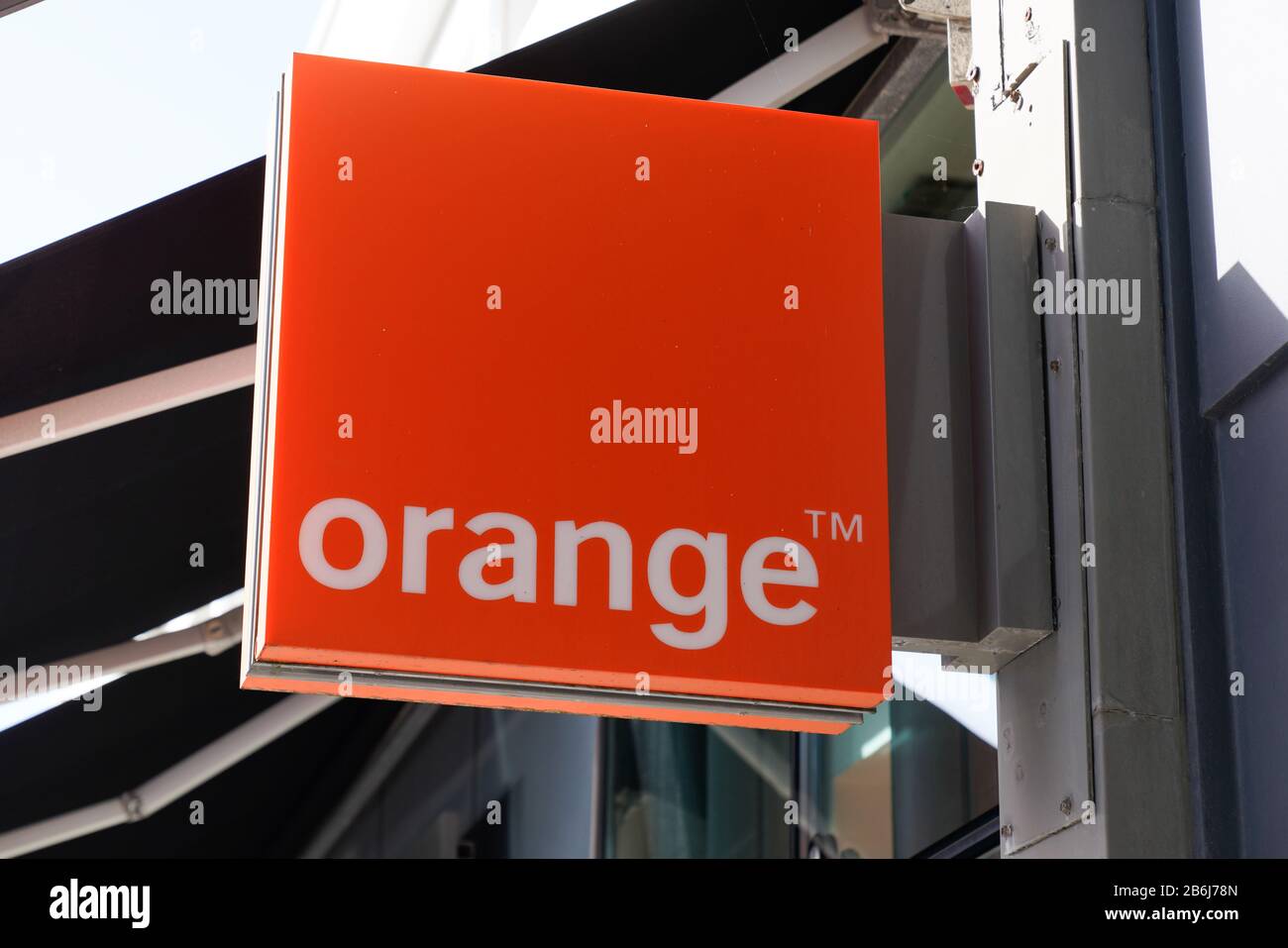 Logo orange telecommunications company logo sign hi-res stock ...