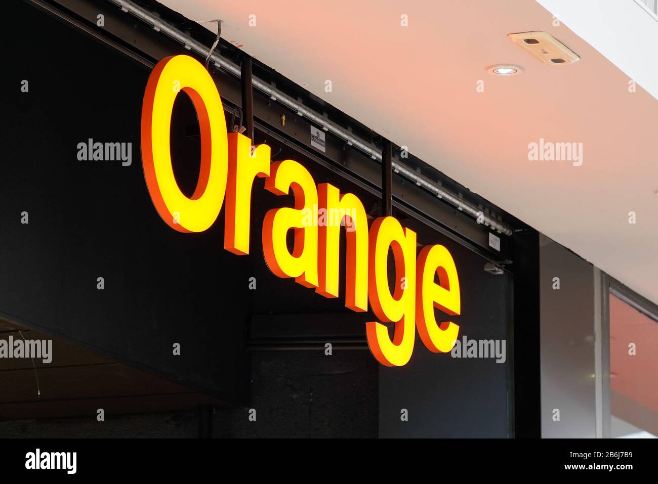 Logo orange telecommunications company logo sign hi-res stock ...