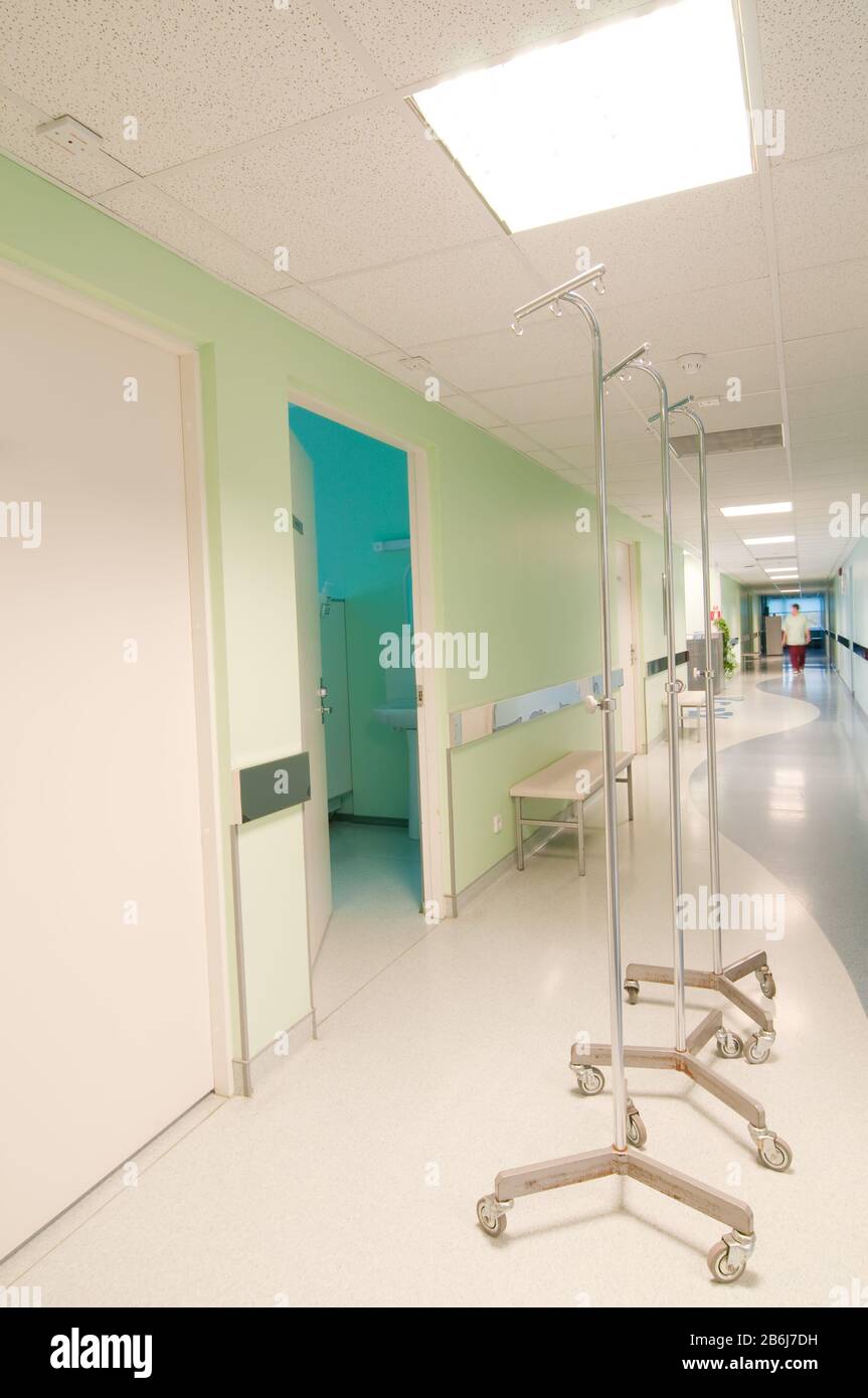 Hall in hospital Stock Photo - Alamy