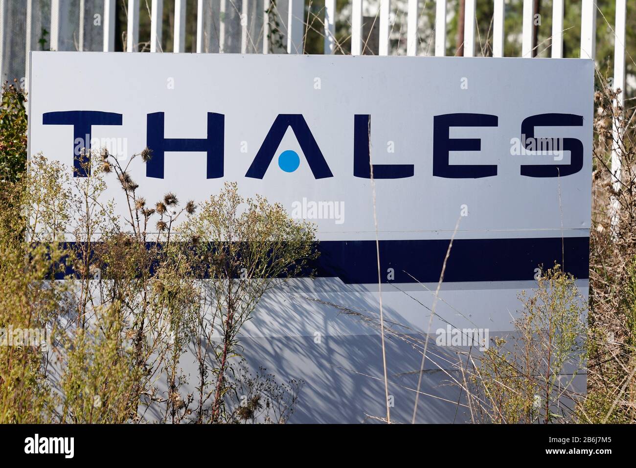Bordeaux , Aquitaine / France - 10 11 2019 : Thales headquarters sign ...