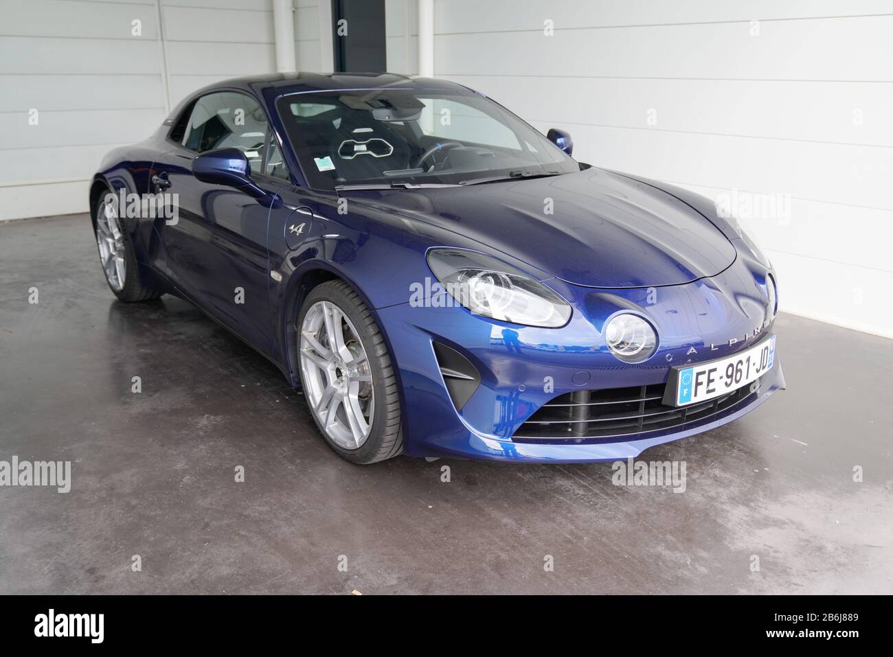 Bordeaux , Aquitaine / France - 10 23 2019 : Alpine A110 new car blue ...