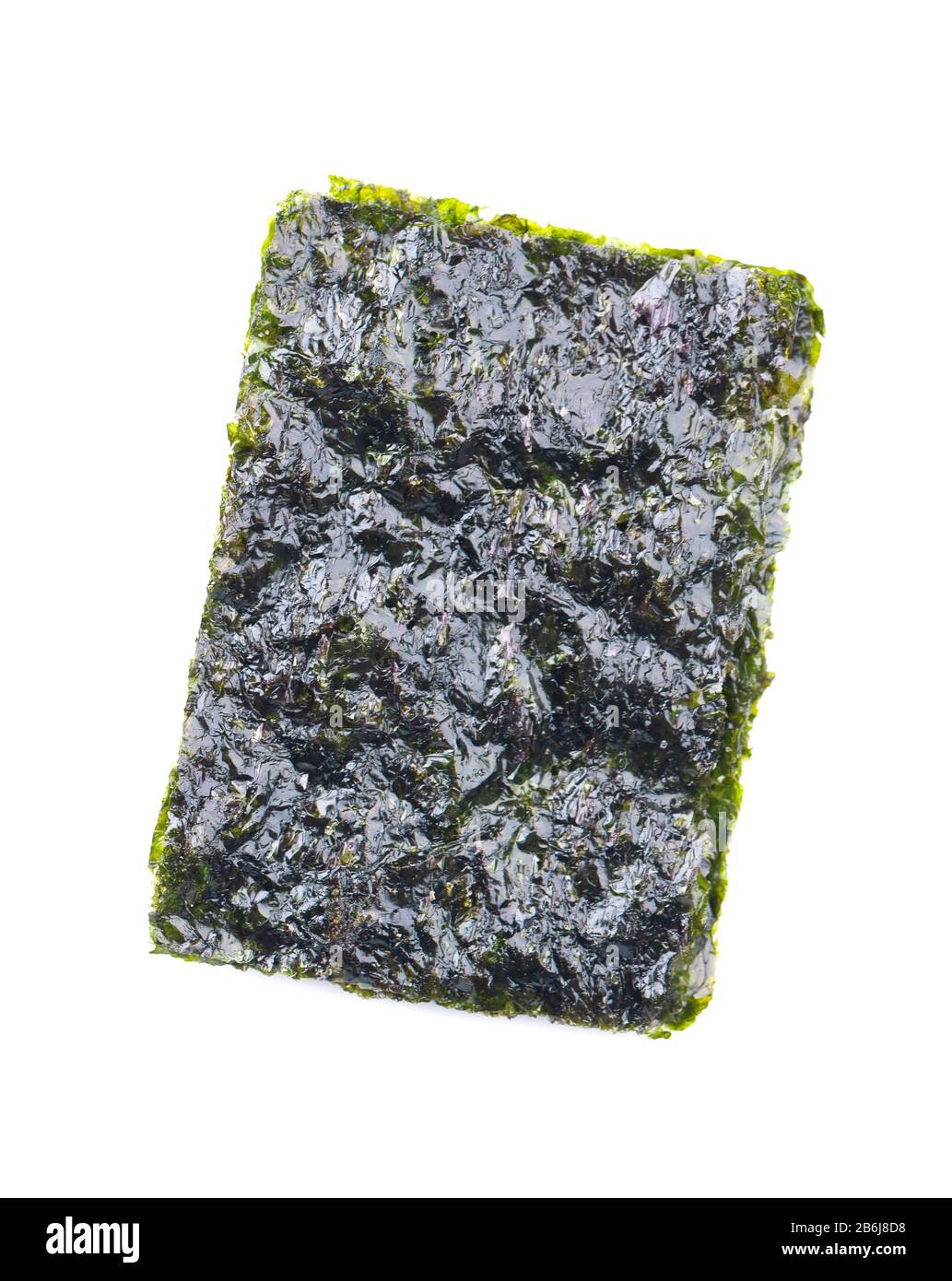 Crispy nori seaweed isolated on white background. Japanese food nori ...