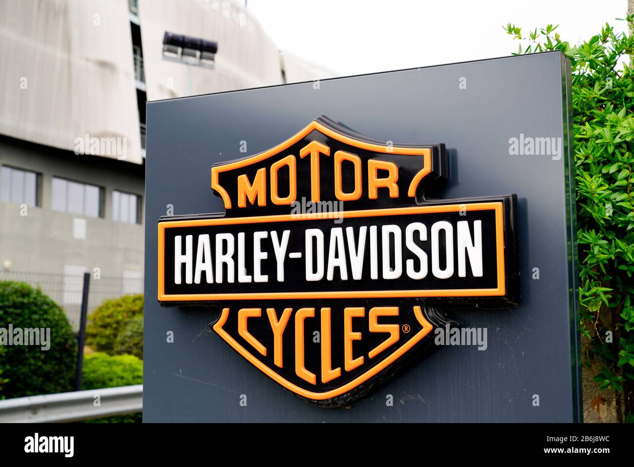 Bordeaux , Aquitaine / France - 10 17 2019 : Harley-Davidson Motorcycle ...