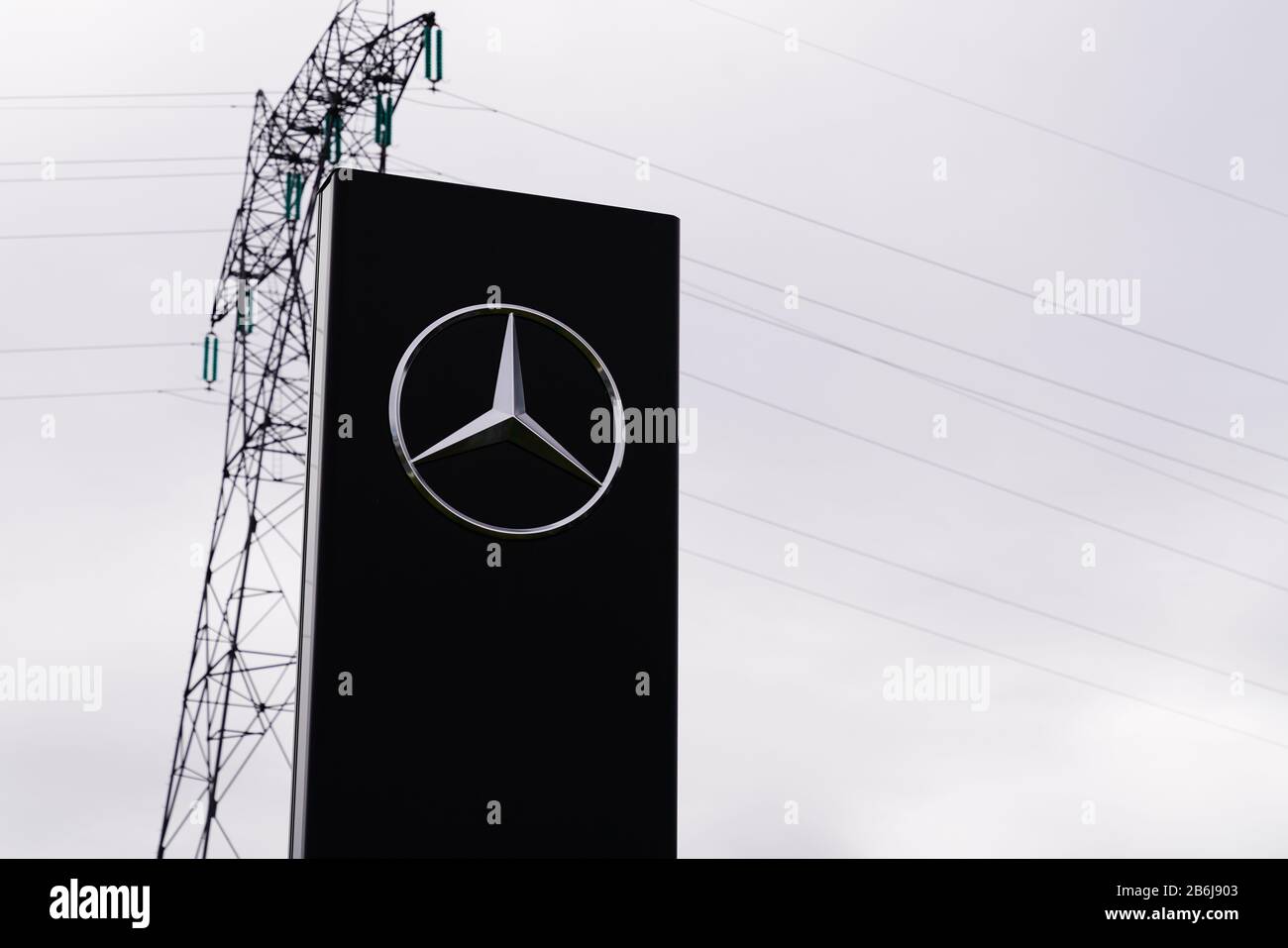 Bordeaux , Aquitaine / France - 10 15 2019 : car sign shop Mercedes ...