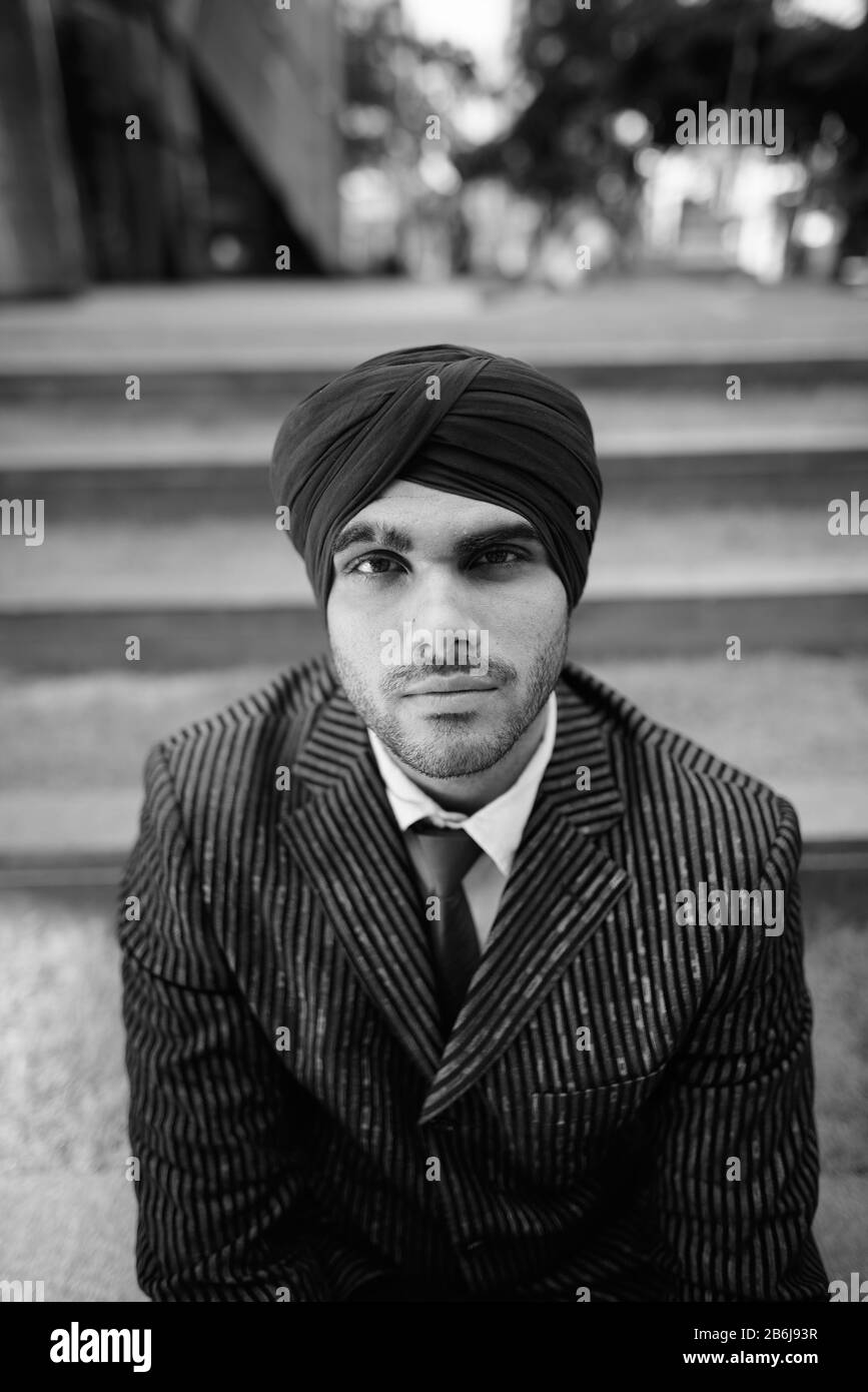 Sikh turban dastar or pagi Black and White Stock Photos & Images - Alamy