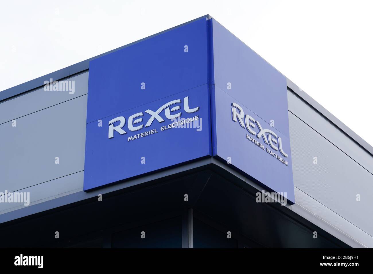 Bordeaux , Aquitaine / France - 01 22 2020 : Rexel electronics company ...