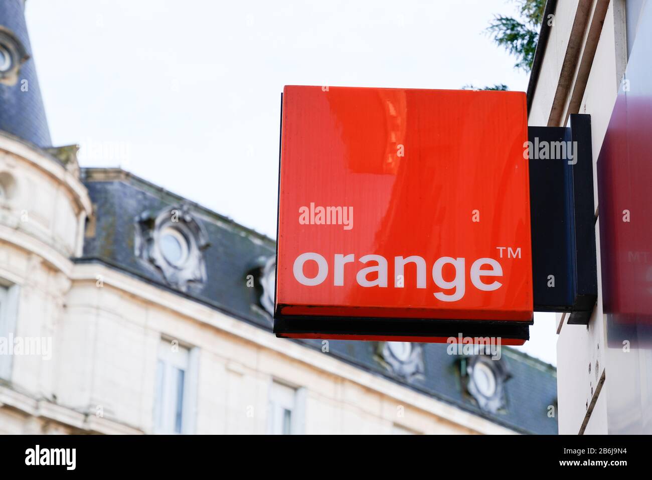 Logo orange telecommunications company logo sign hi-res stock ...