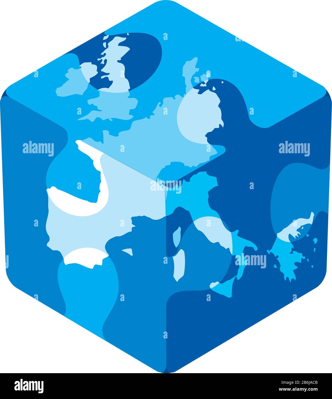 2d map of europe Stock Vector Images - Alamy