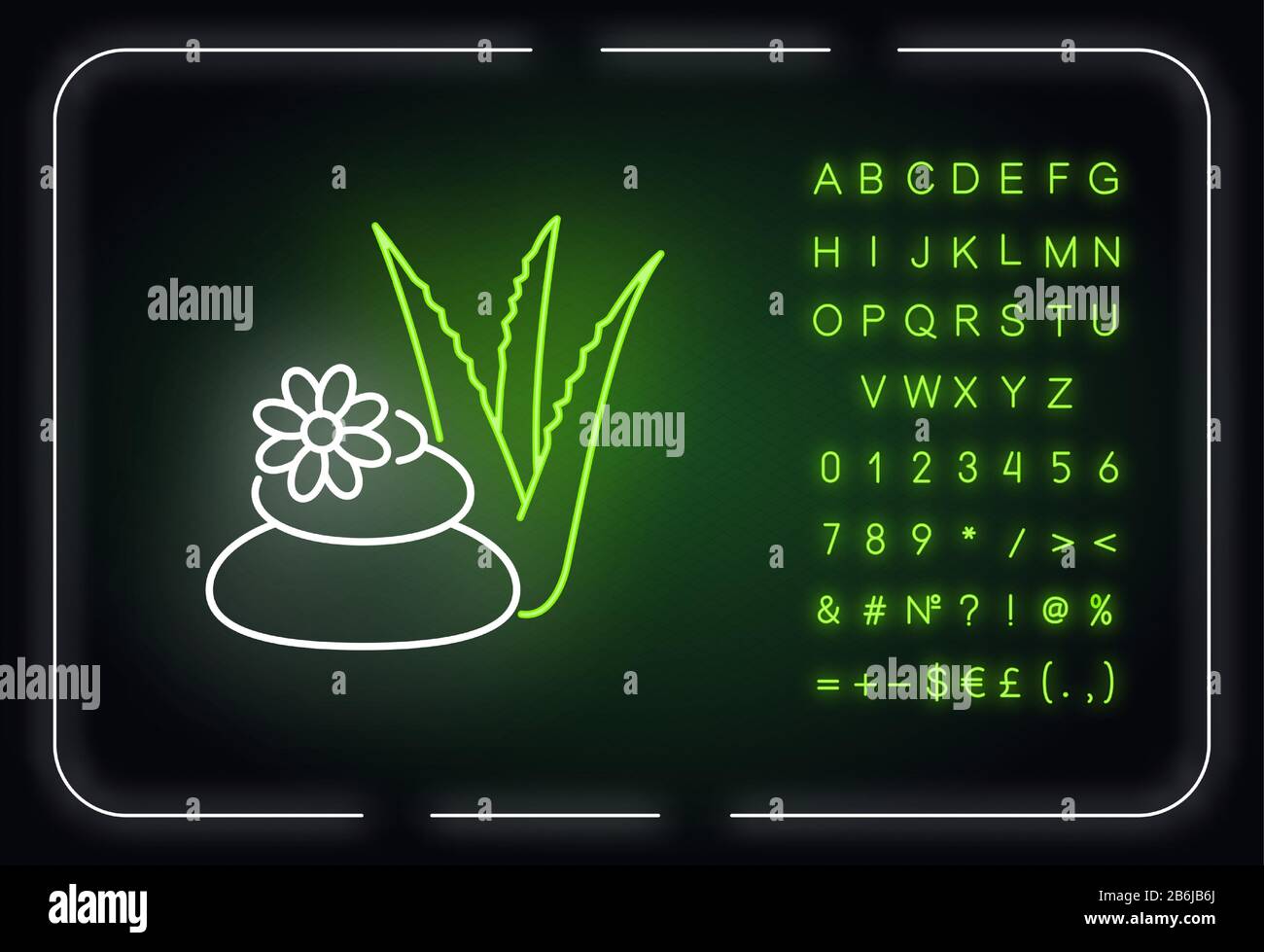 Spa treatment neon light icon. Cosmetology and dermatology. Organic ...