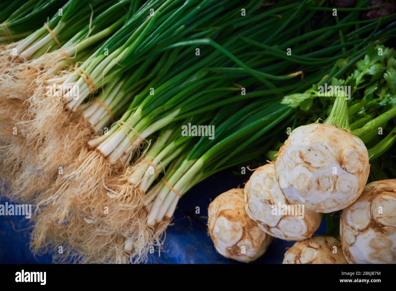 Organic scallions hi-res stock photography and images - Alamy