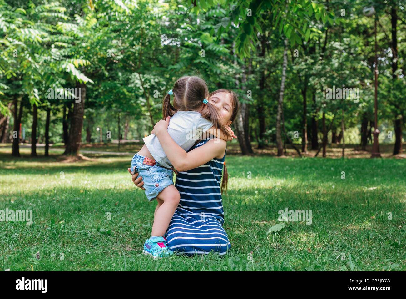 Two happy kids playing on the hi-res stock photography and images - Alamy