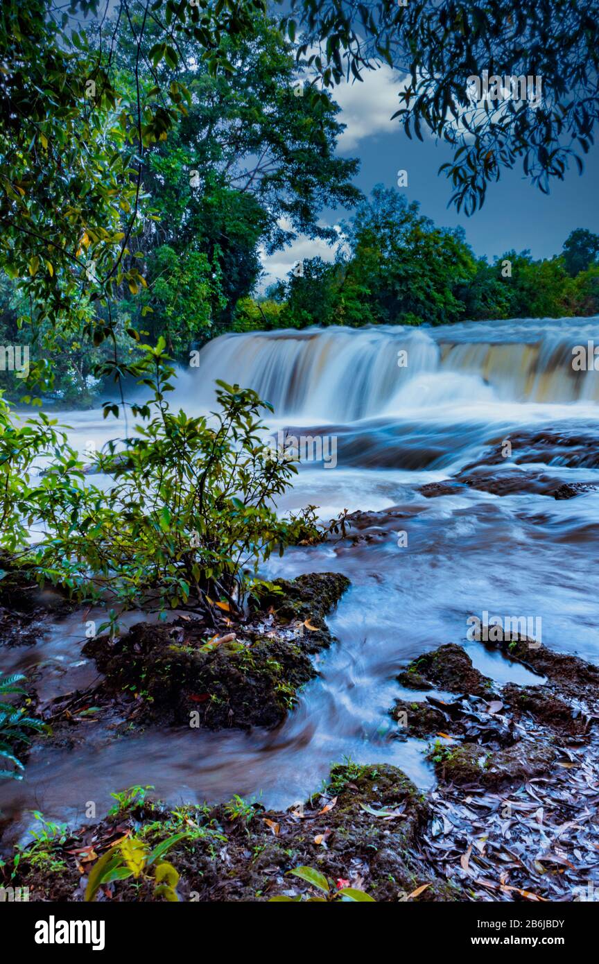water fall slow shutter and nature Stock Photo - Alamy