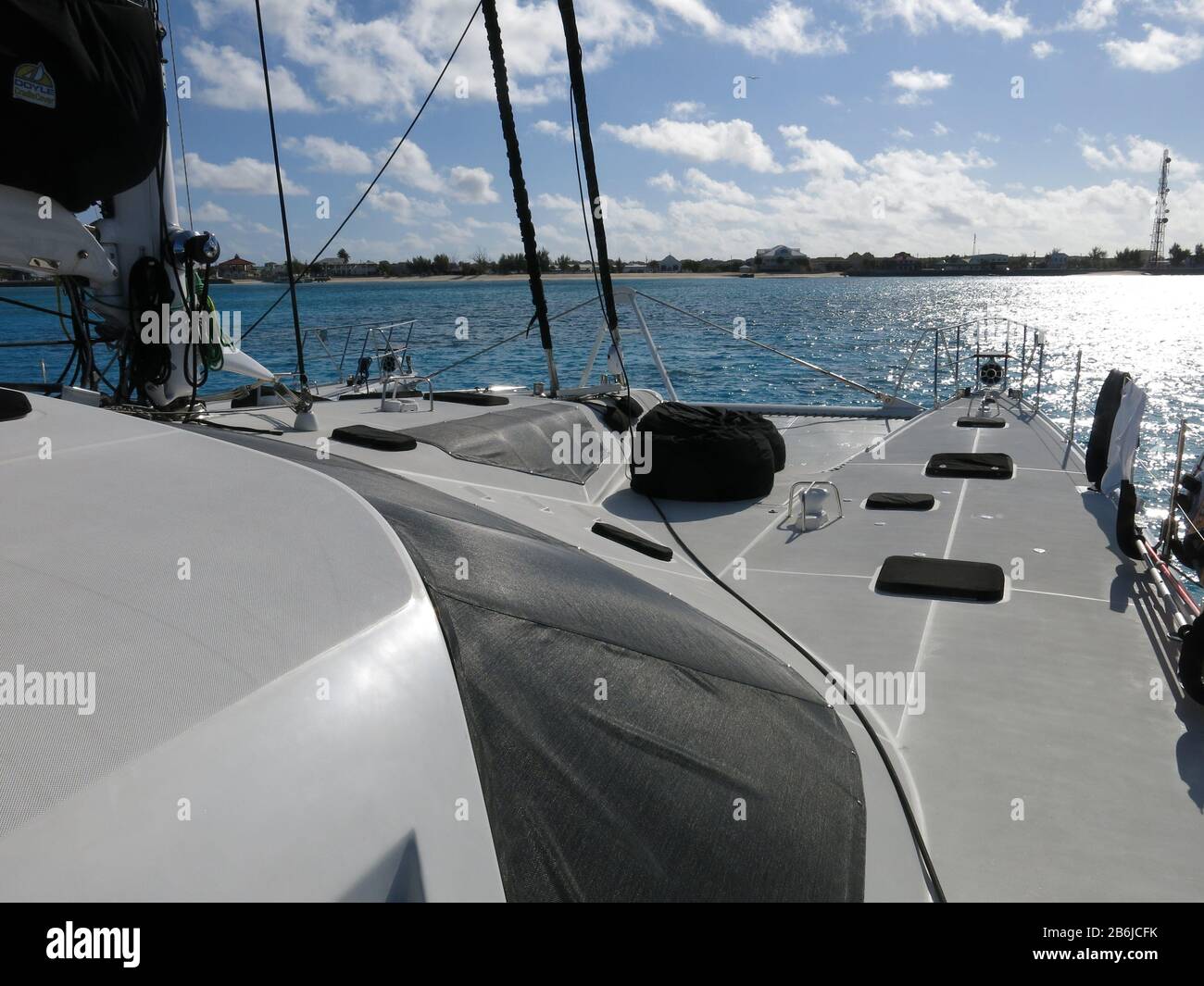 Grand Turk from Catamaran Stock Photo - Alamy