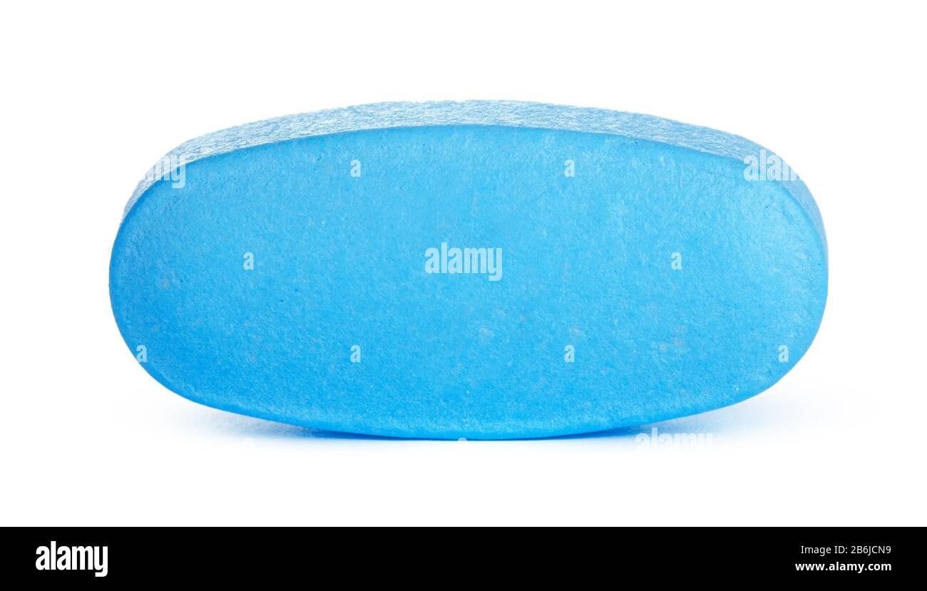 blue drugs isolated on white background. creative photo Stock Photo - Alamy