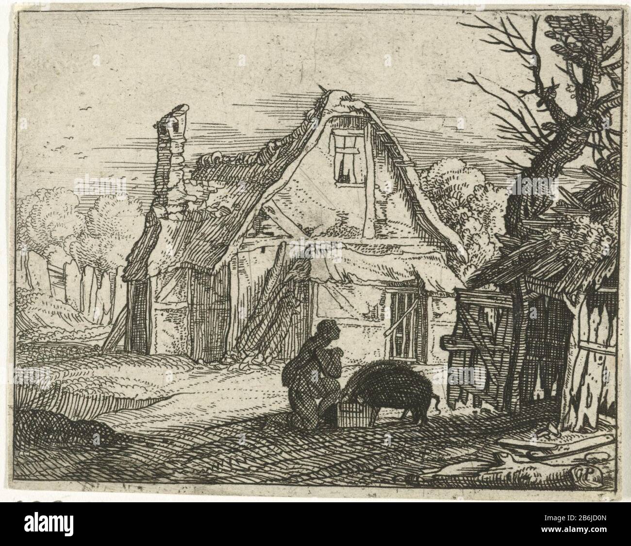 The prodigal son as a swineherd The prodigal son as a swineherd, after ...