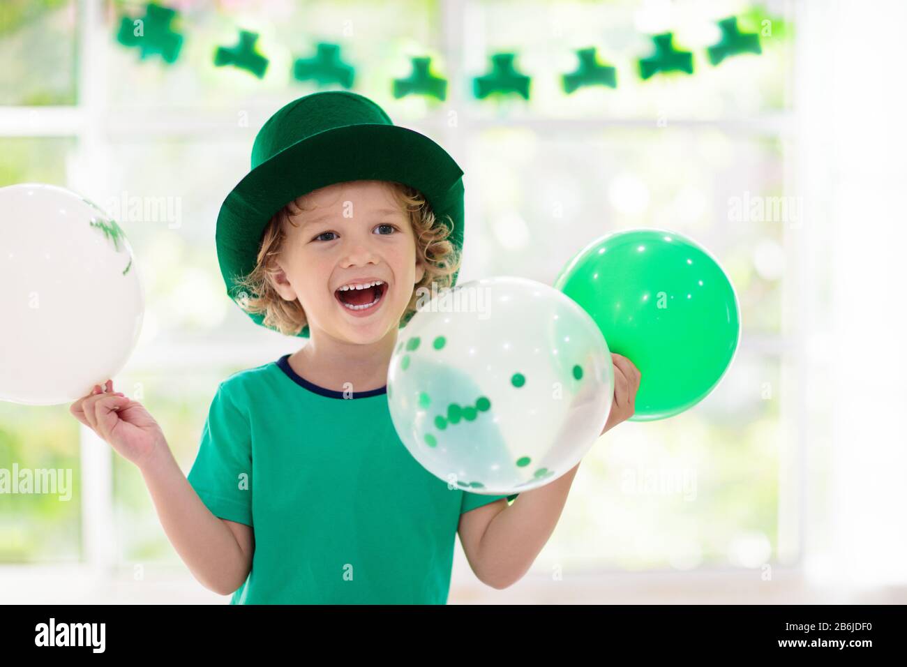 Family celebrating St. Patrick's Day. Irish holiday, culture and ...