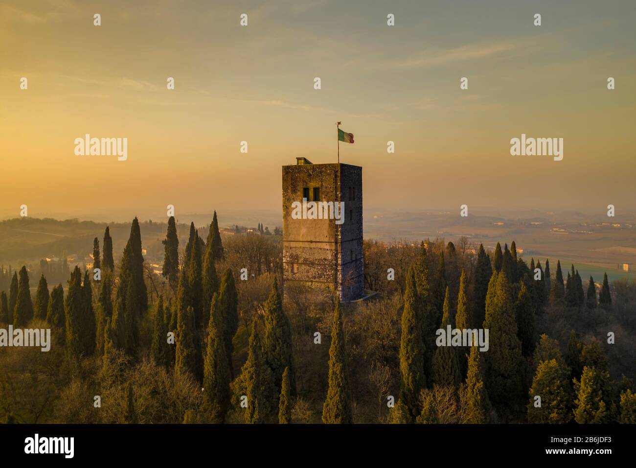 Castle tower, fortress - La Rocca, Solferino, Italy - War Memorial ...