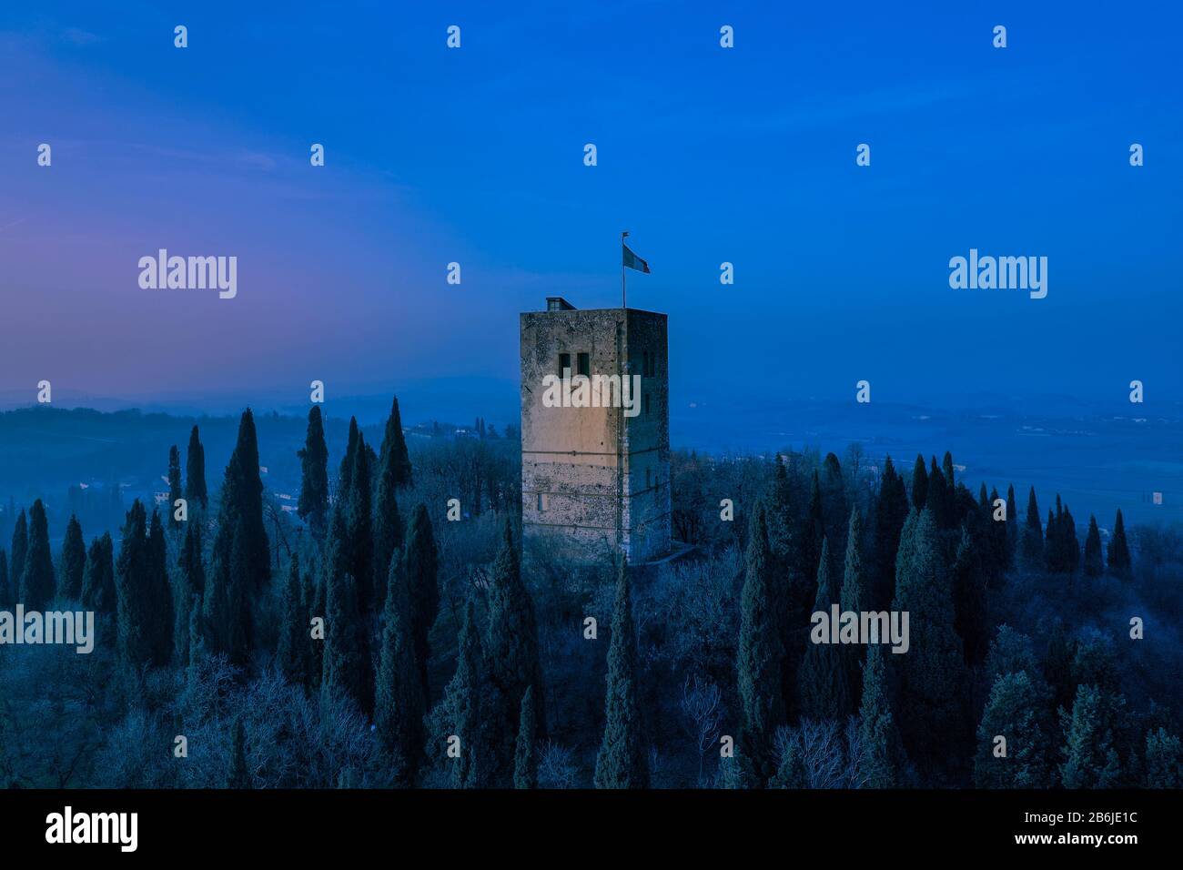 Castle tower, fortress - La Rocca, Solferino, Italy - War Memorial ...