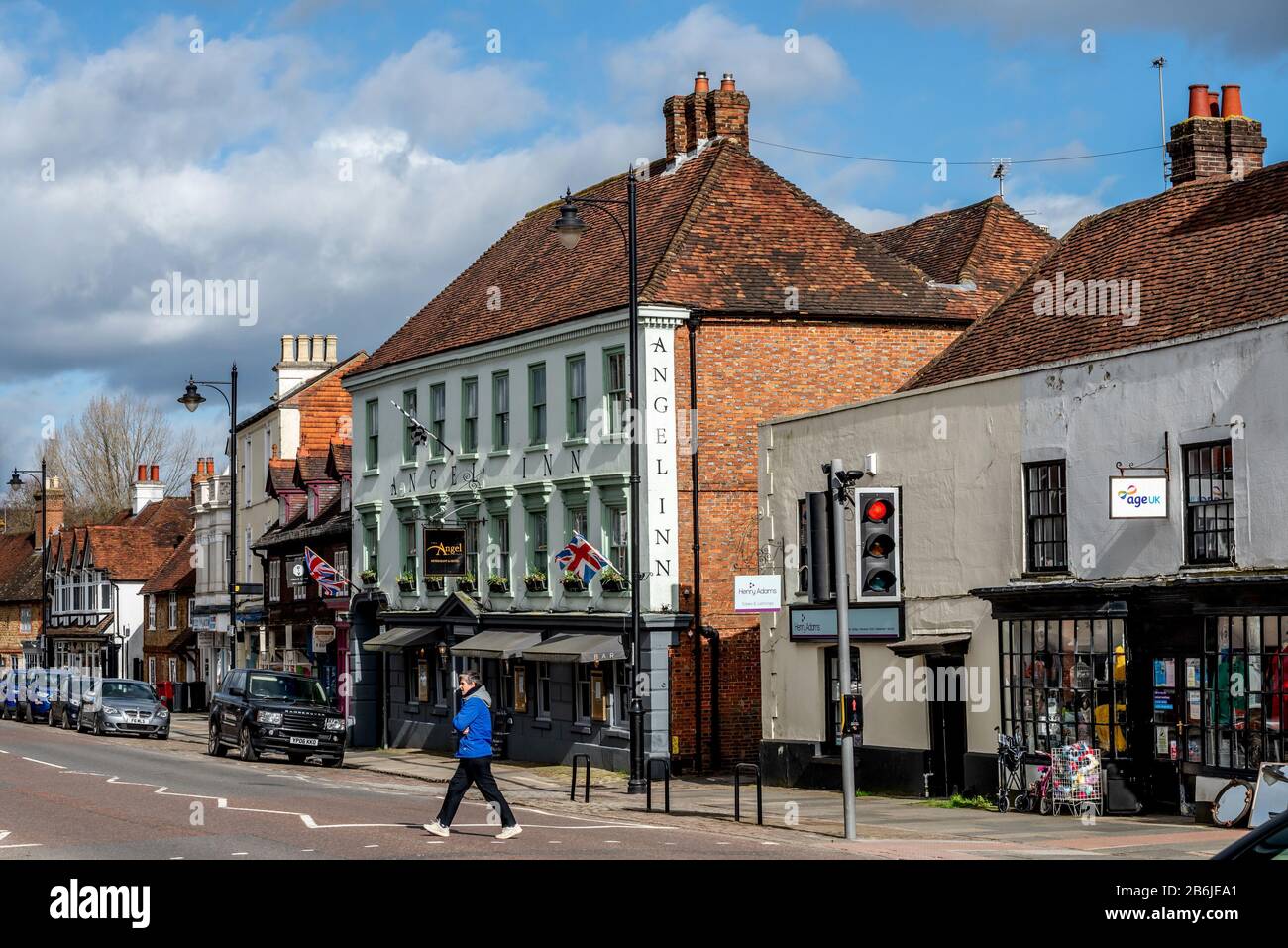 The seventeenth-century coaching stop The Angel Inn, right at the ...