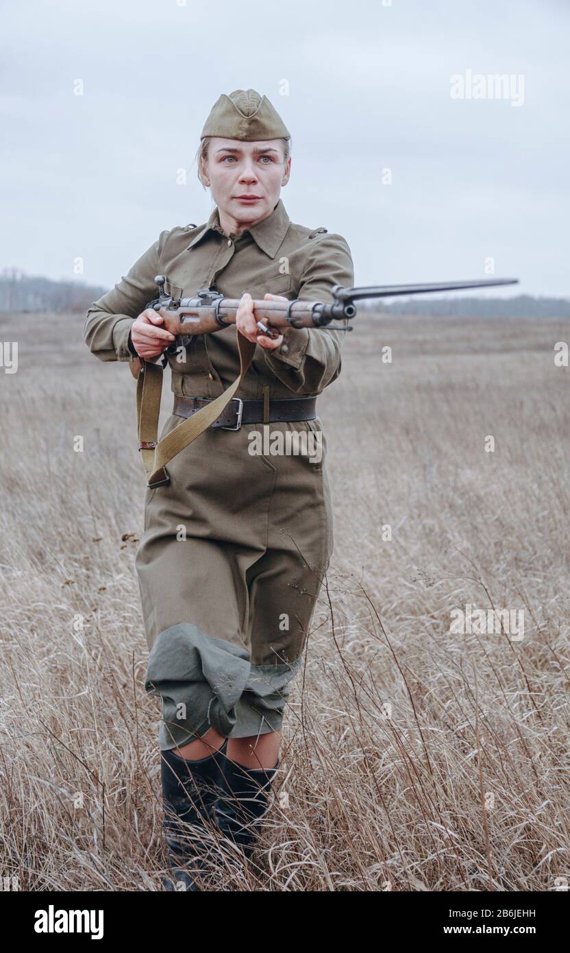 Soviet Woman Soldier 1943 High Resolution Stock Photography and Images ...