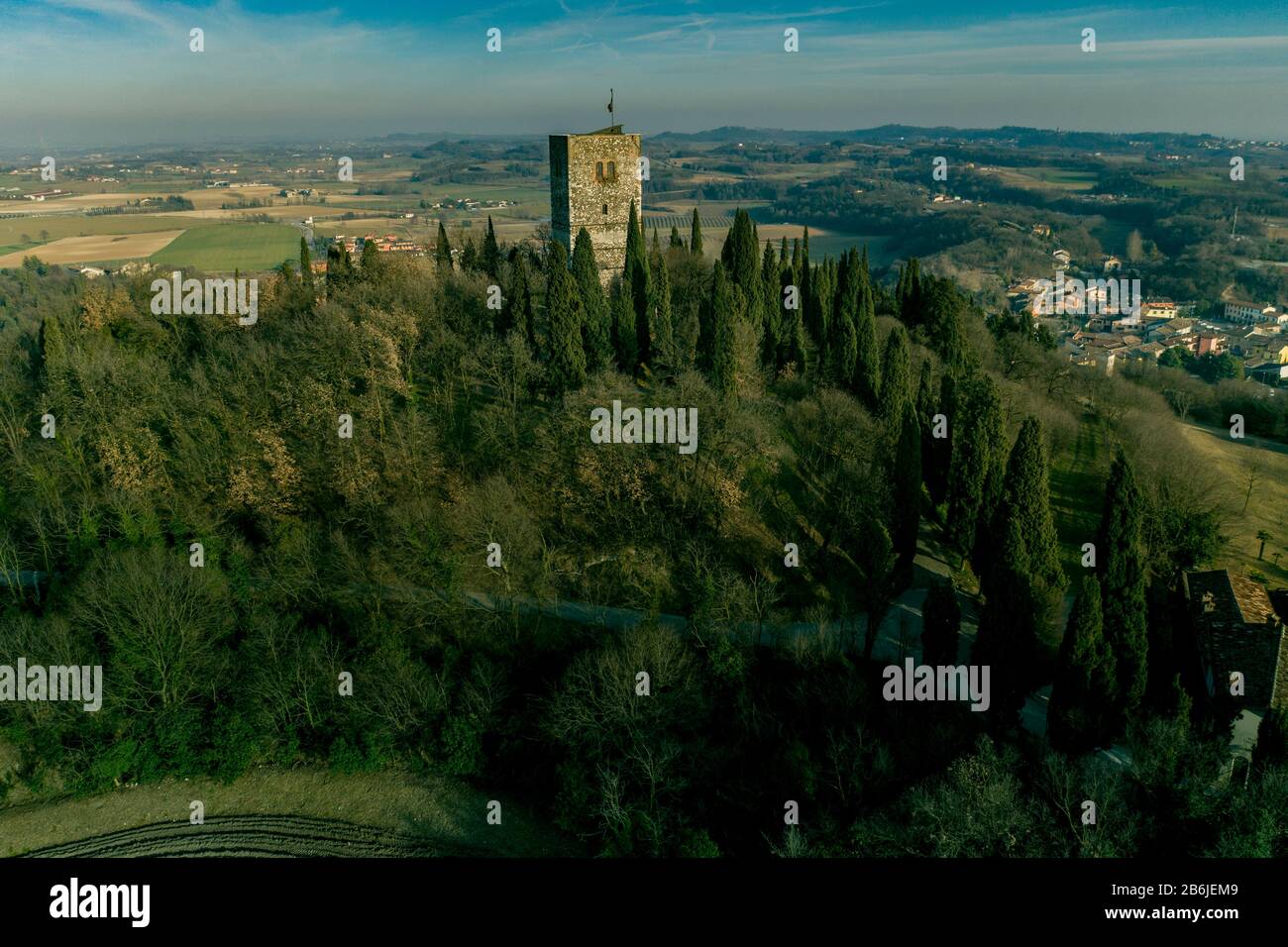 Castle tower, fortress - La Rocca, Solferino, Italy - War Memorial ...