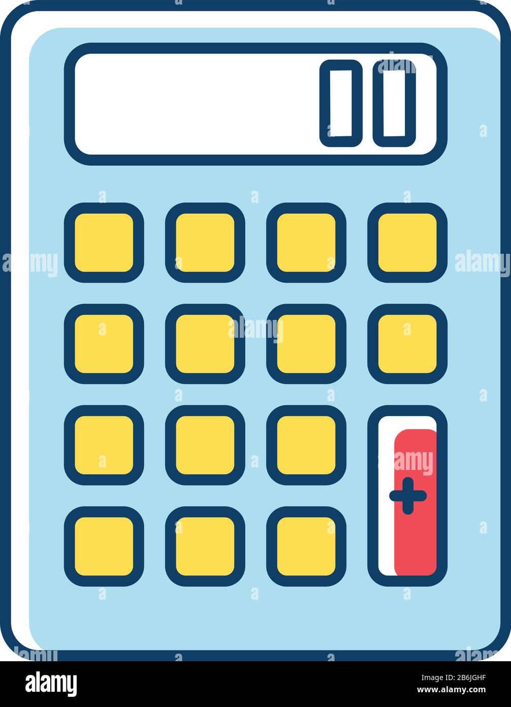Handheld calculator Stock Vector Images - Alamy