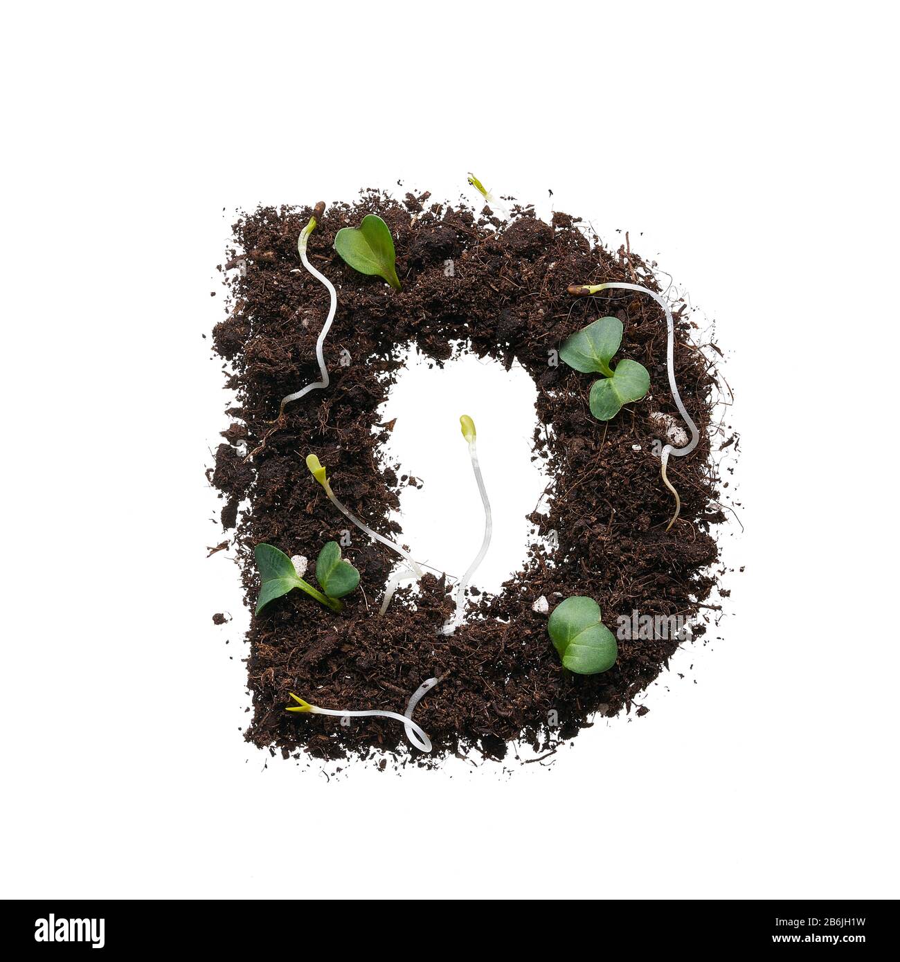 Letter of the English alphabet isolated on white background. The ...