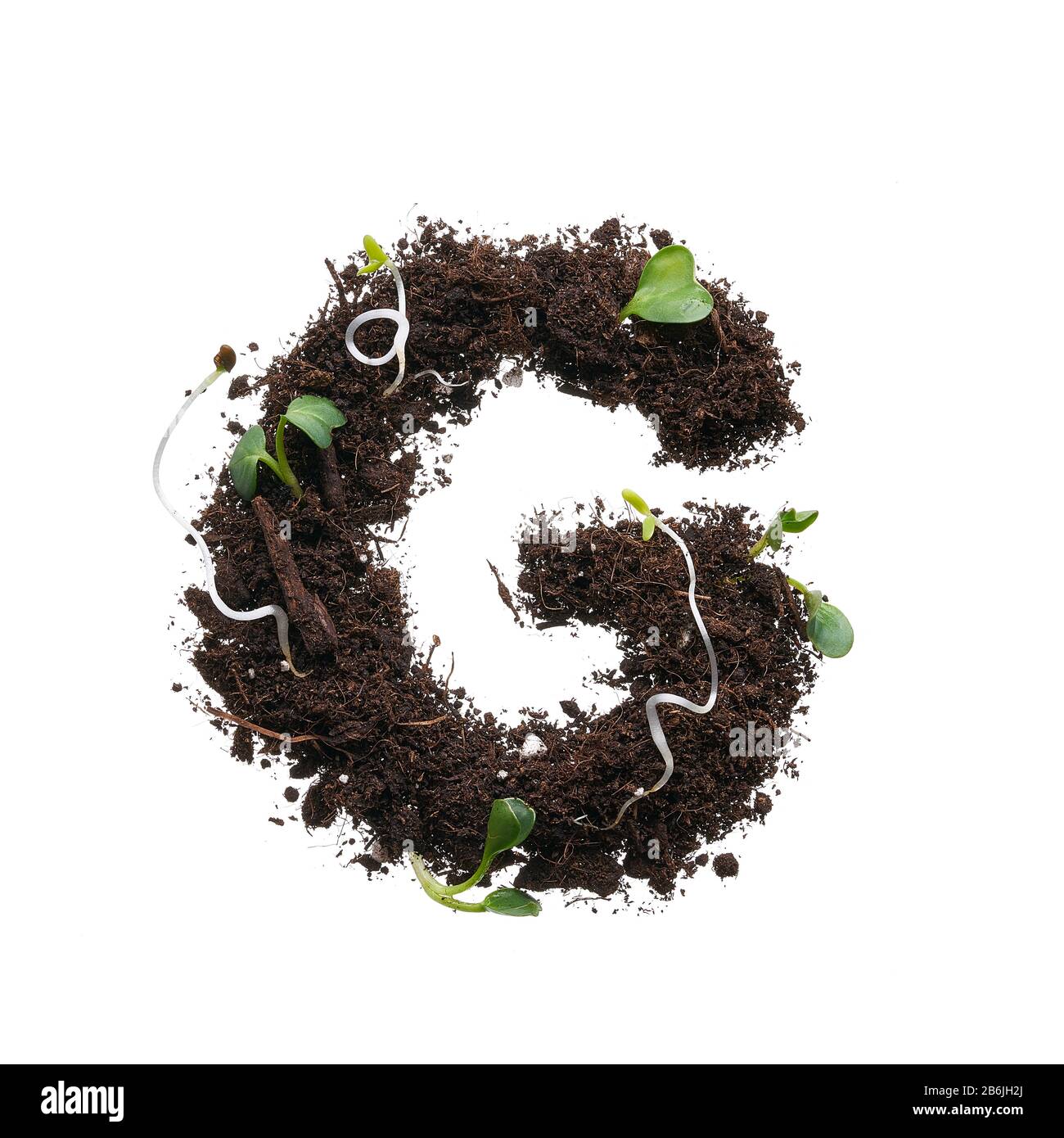 Letter of the English alphabet isolated on white background. The ...