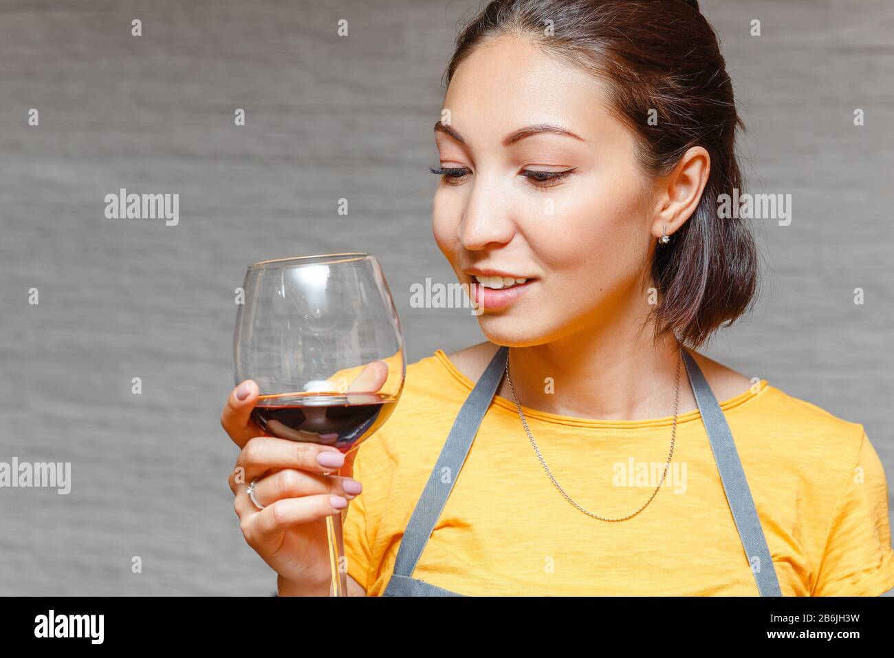 Professional sommelier tasting wine in restaurant hi-res stock ...