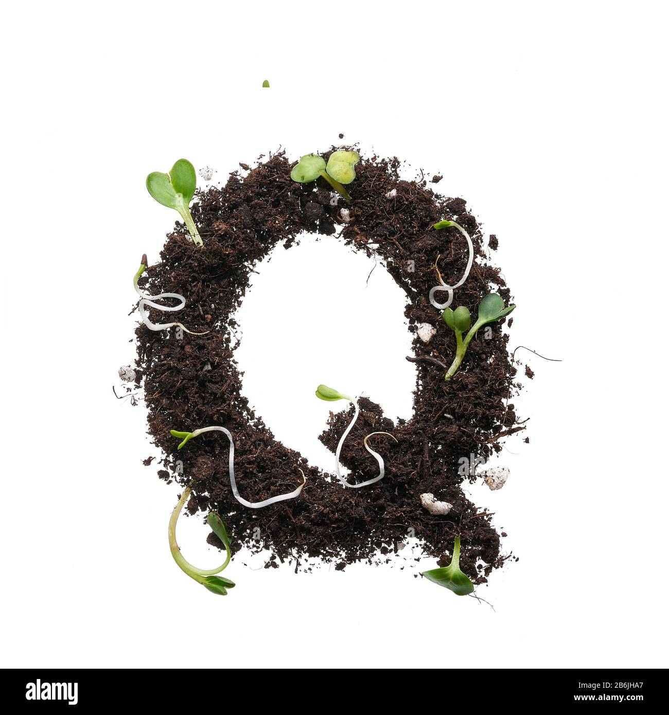 Letter of the English alphabet isolated on white background. The ...