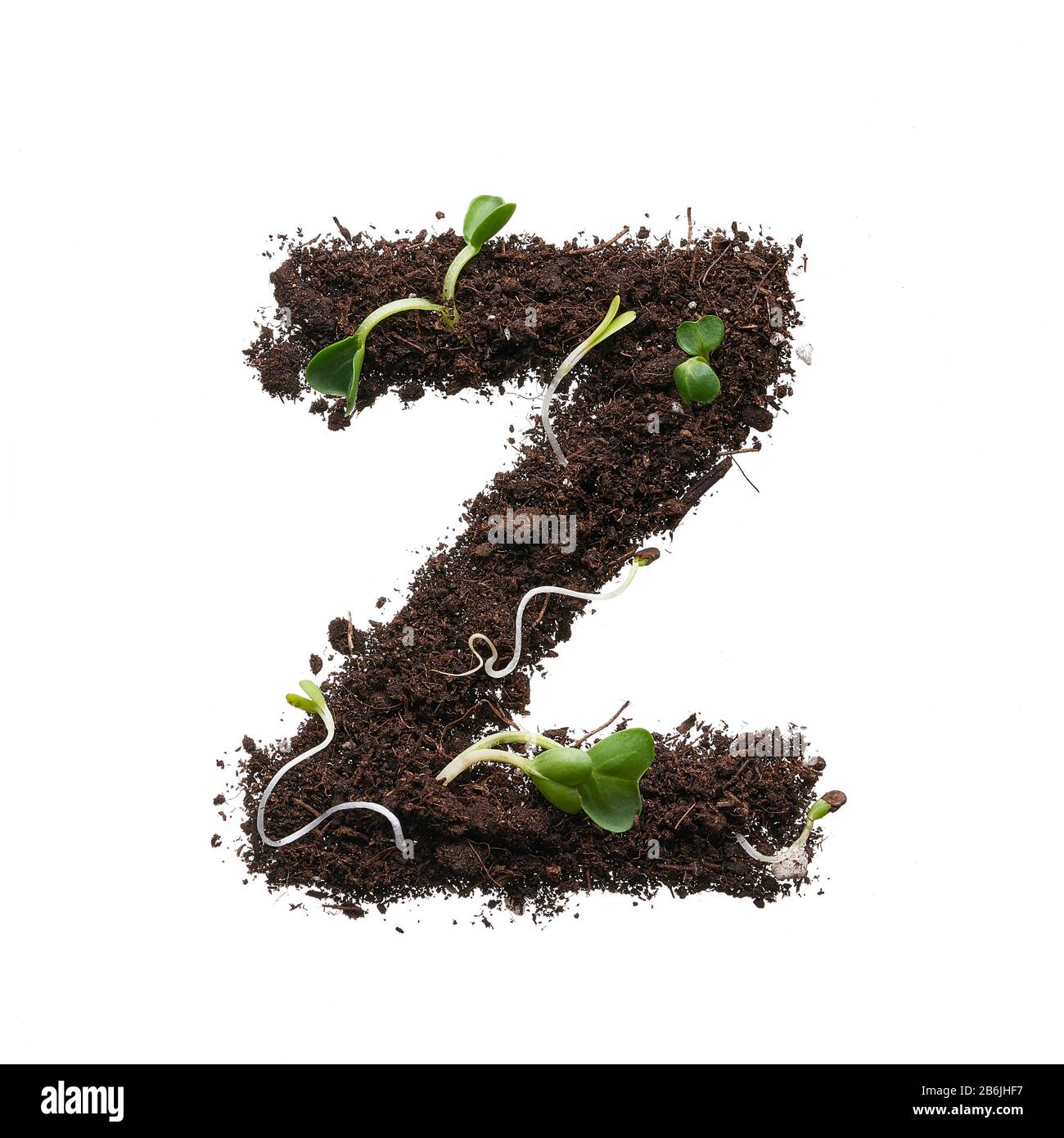 Letter of the English alphabet isolated on white background. The ...