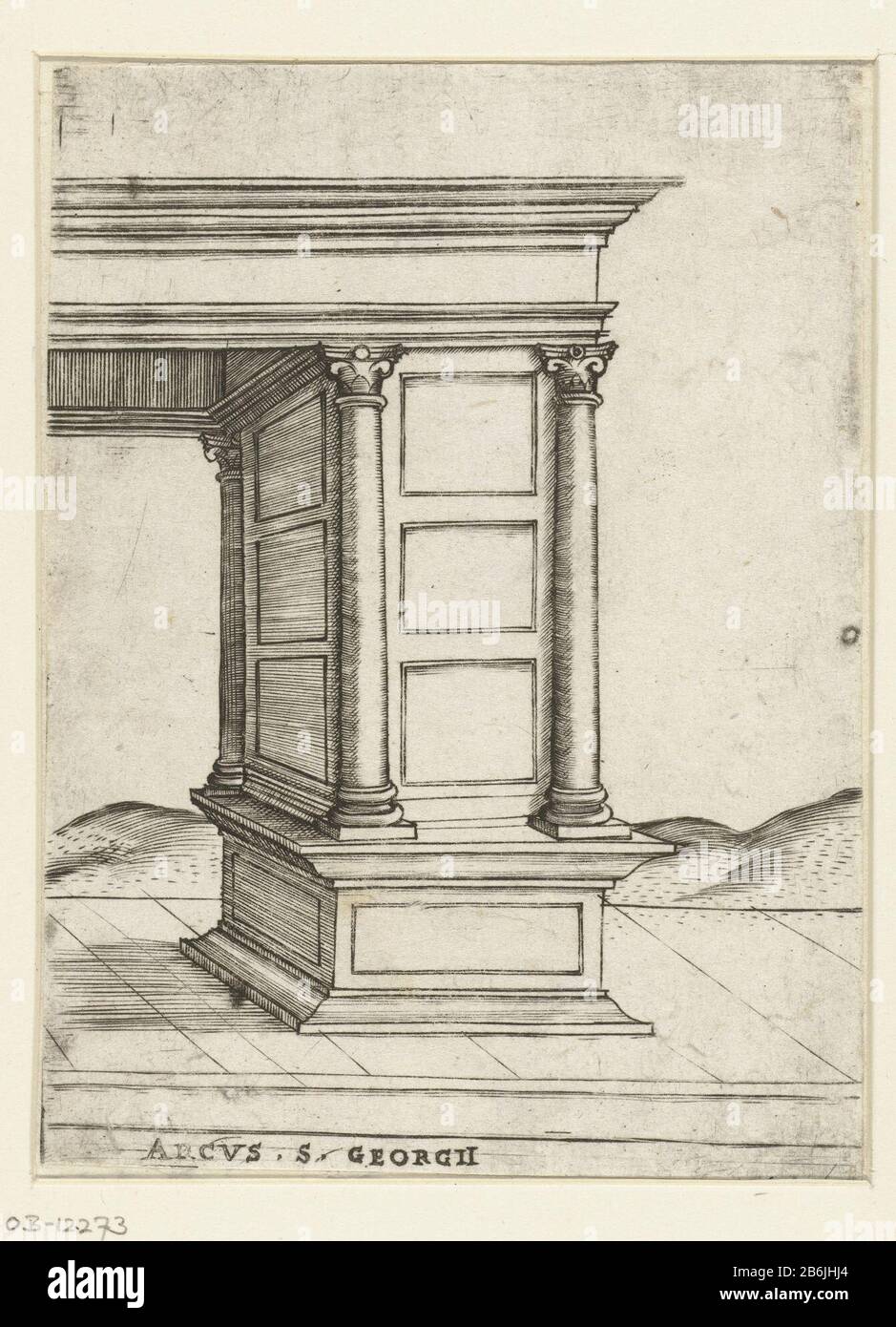 Part of a classical triumphal arch Arcus s Georgii (title object ...