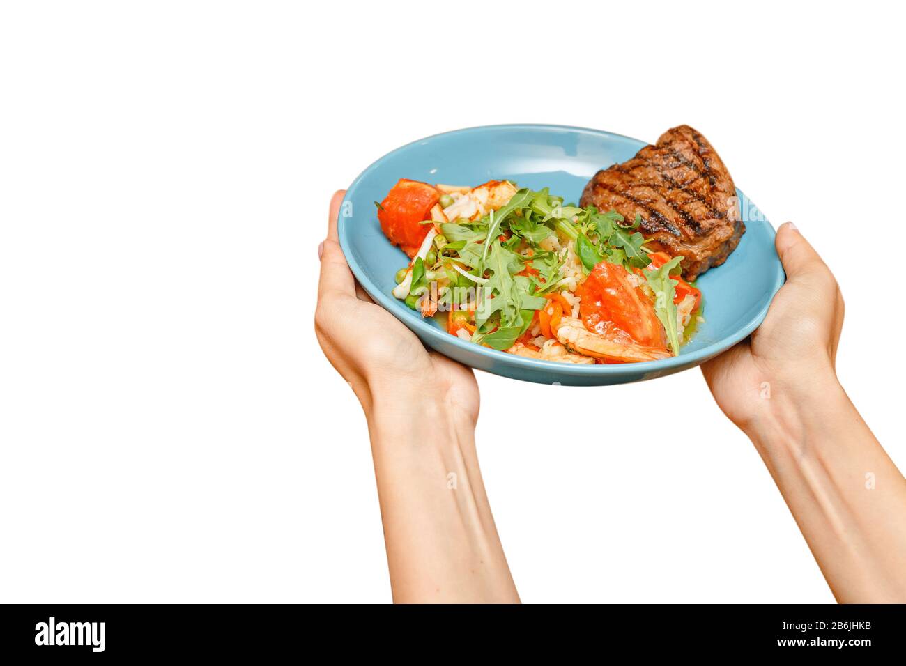 Hands Holding Plate Of Food