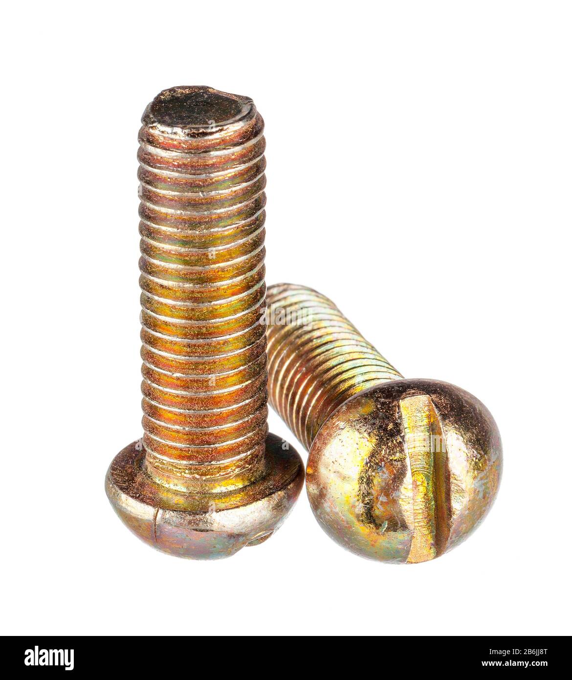 metal bolt isolated on white background creative photo Stock Photo - Alamy