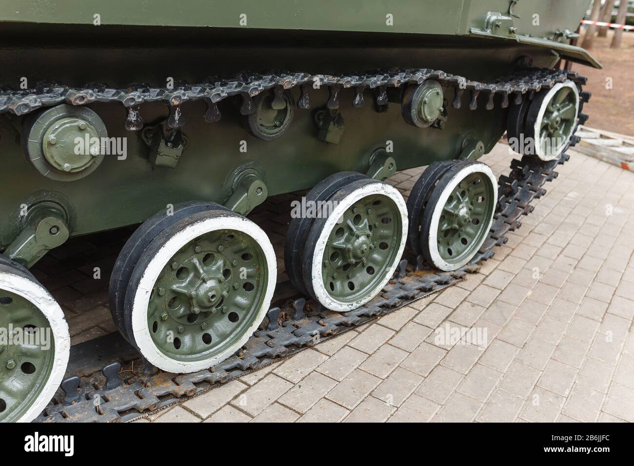 Closeup military Tank detail Stock Photo - Alamy