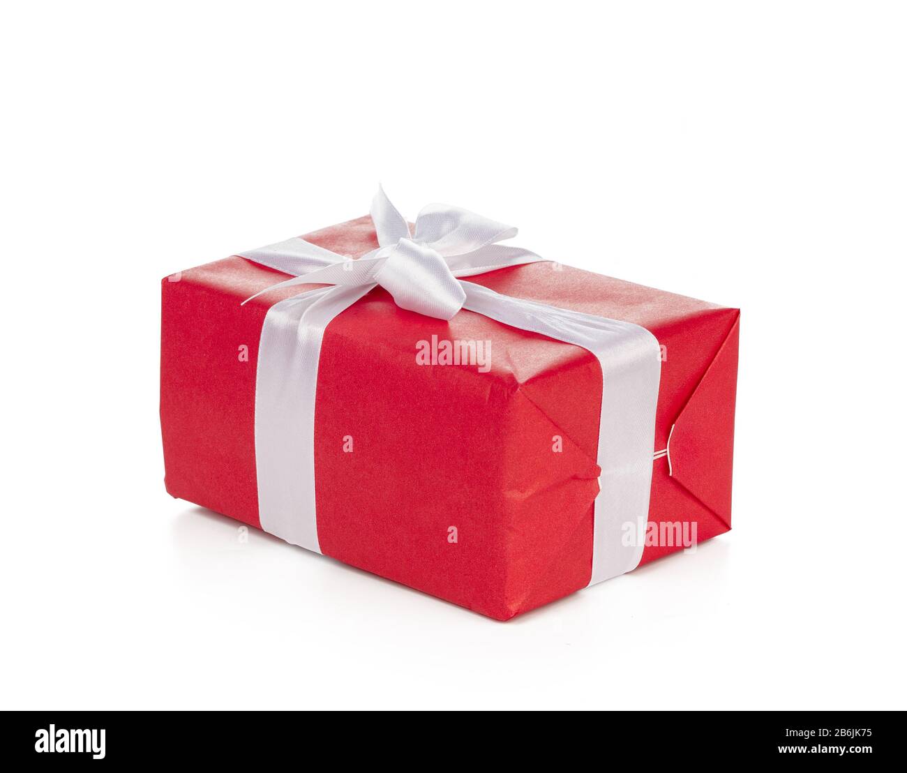 gift box with ribbon bow isolated on white background Stock Photo - Alamy