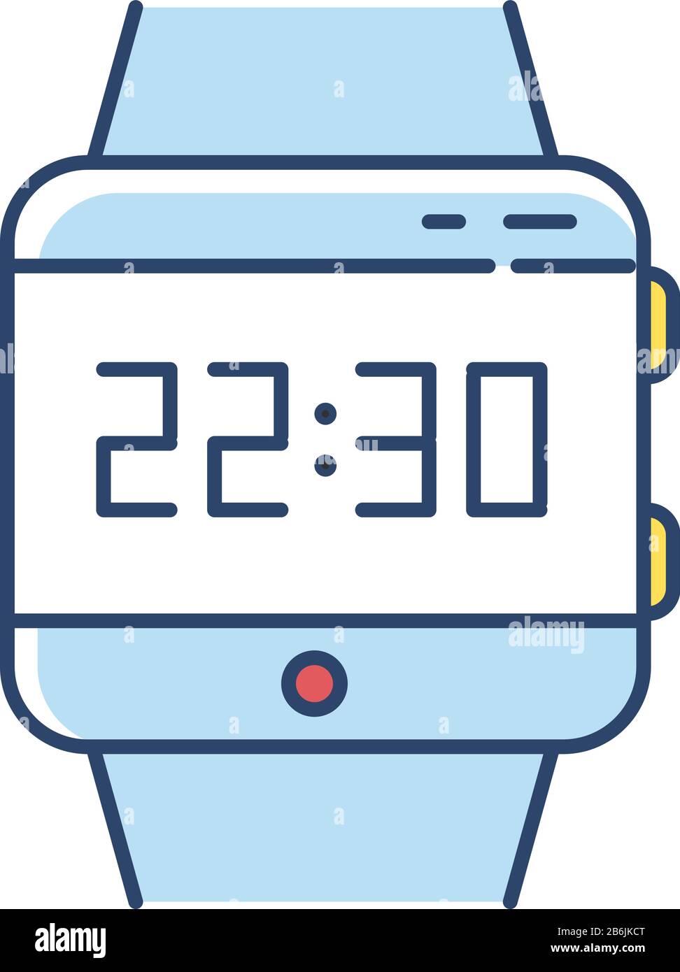 Wrist smartwatch RGB color icon. Smart watch with touchscreen display ...