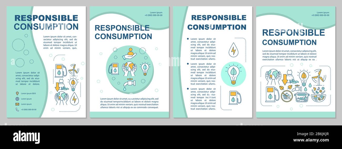 Responsible consumption brochure template. Ecology and recycling. Flyer ...