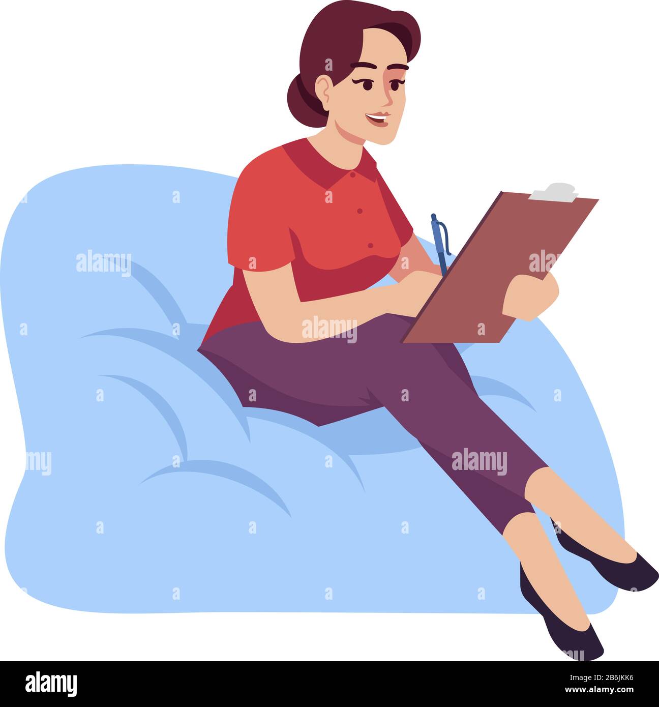 Female psychologist on color Cut Out Stock Images & Pictures - Alamy