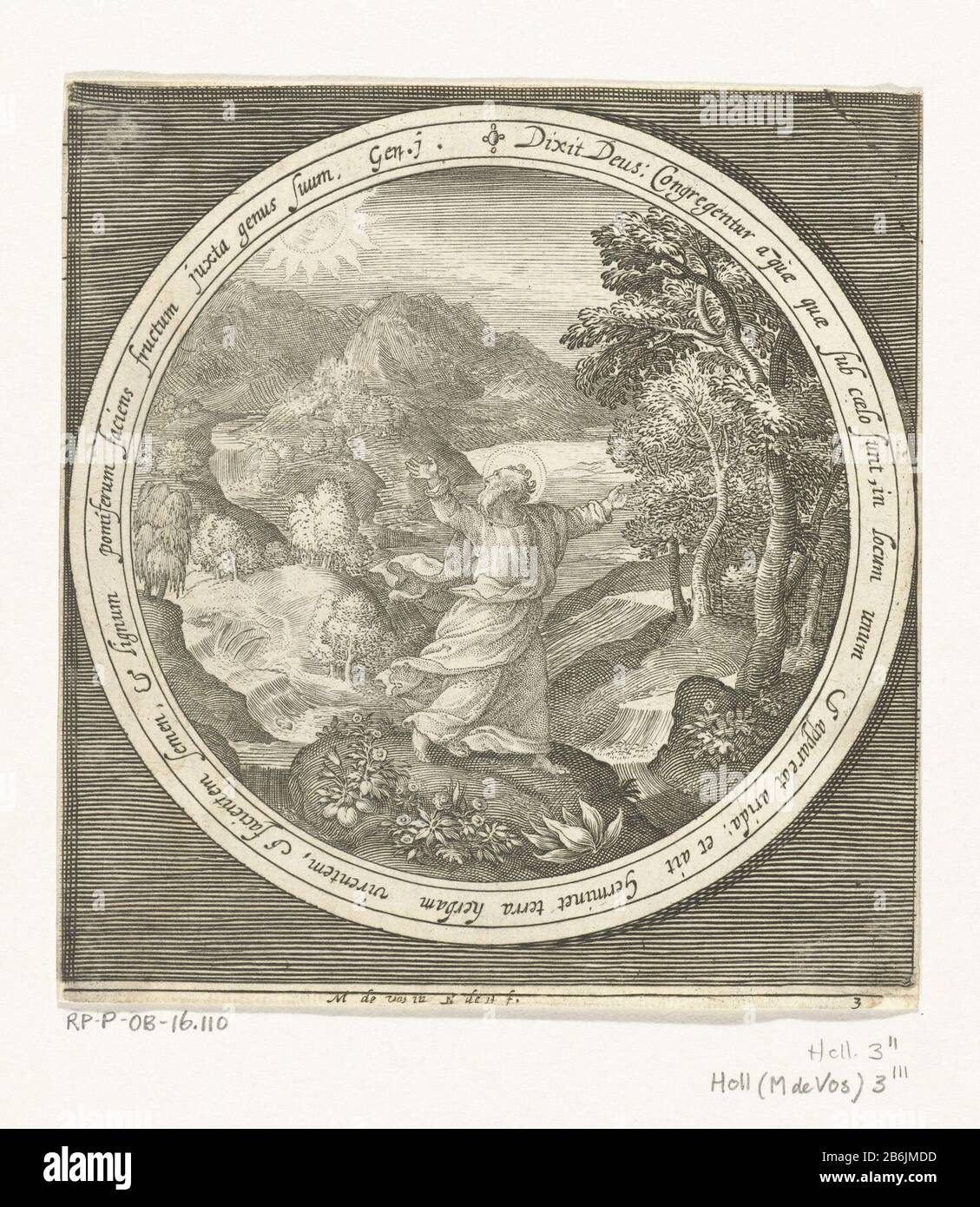 Third day of creation God created land and seed-bearing plants and ...