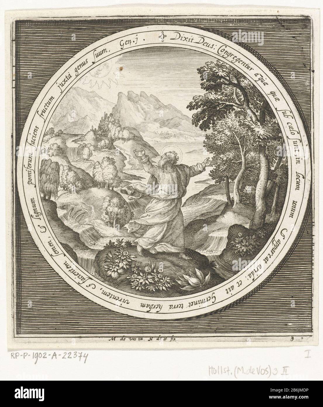 Third day of creation God created land and seed-bearing plants and ...