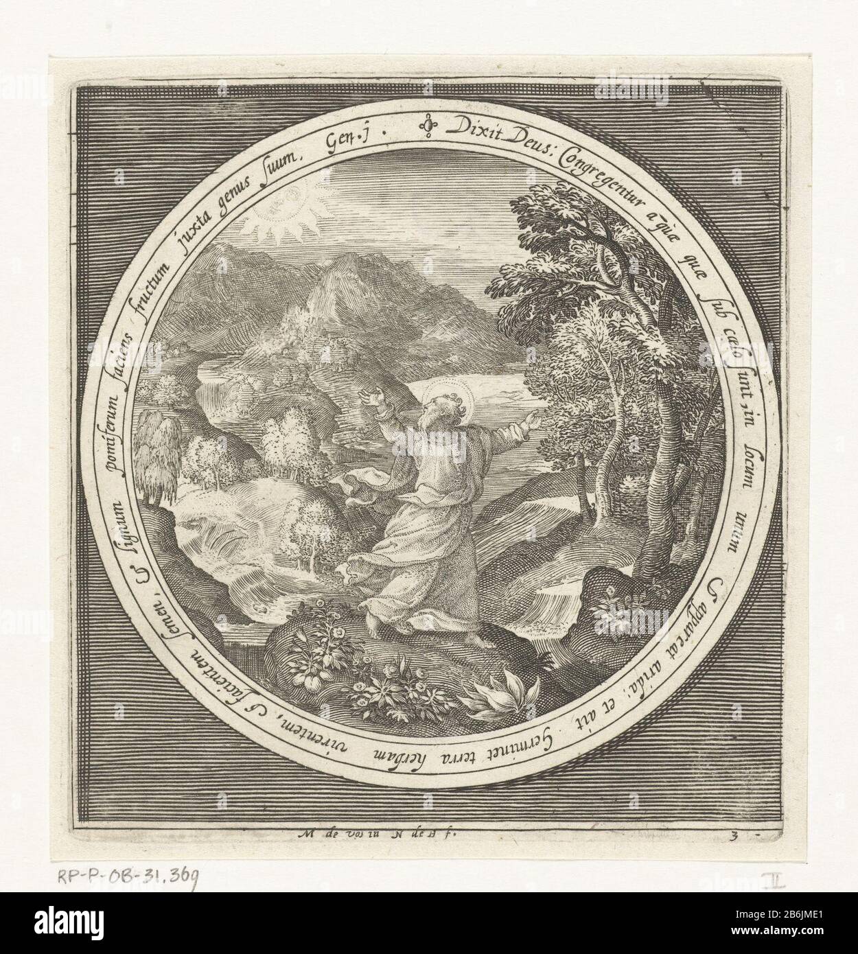 Third day of creation God created land and seed-bearing plants and ...