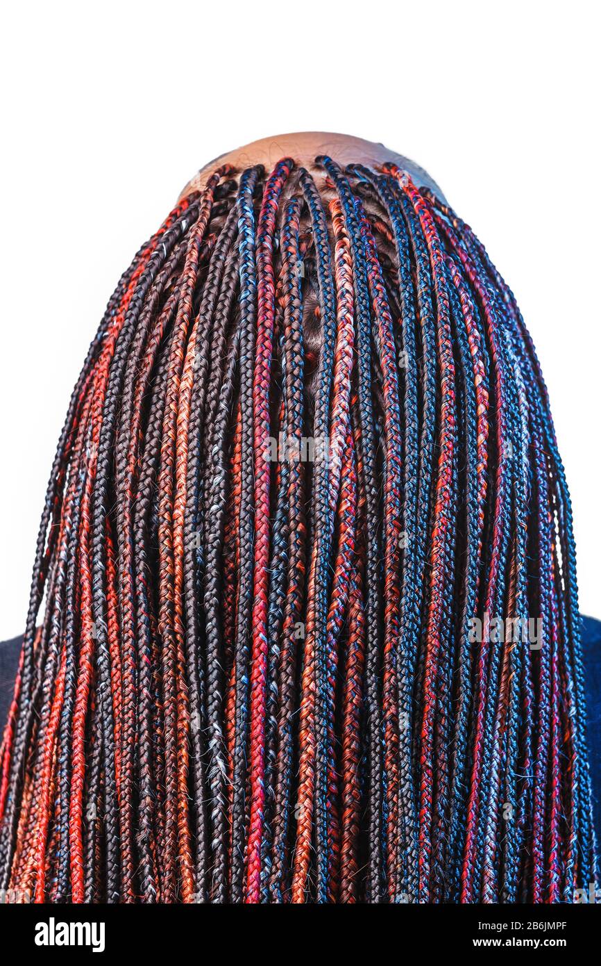 Close-up of afro pigtails braids and dreads isolated on white Stock ...