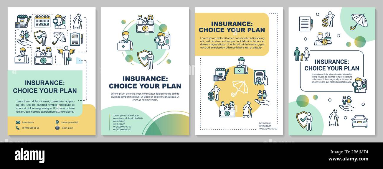 Choose insurance plan brochure template. Life guard. Flyer, booklet ...