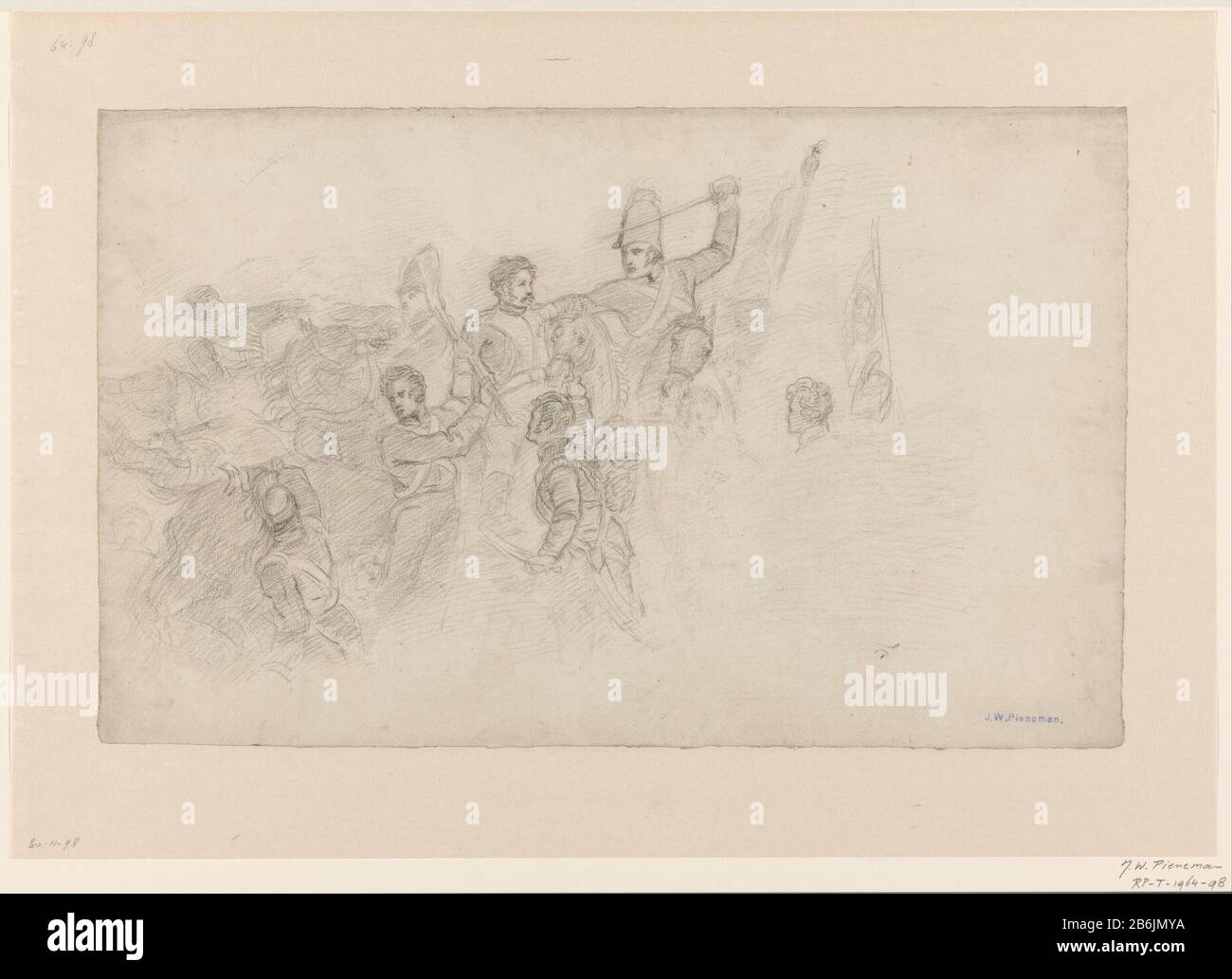 Detail from the painting The Battle of Waterloo Detail from the ...